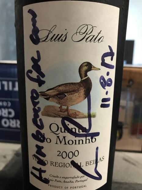 2000 Luis Pato Baga Vinho Regional Beiras Quinta do Moinho, Portugal ...