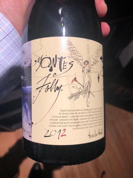 2015 Montes Syrah Folly La Finca de Apalta, Chile, Rapel Valley ...