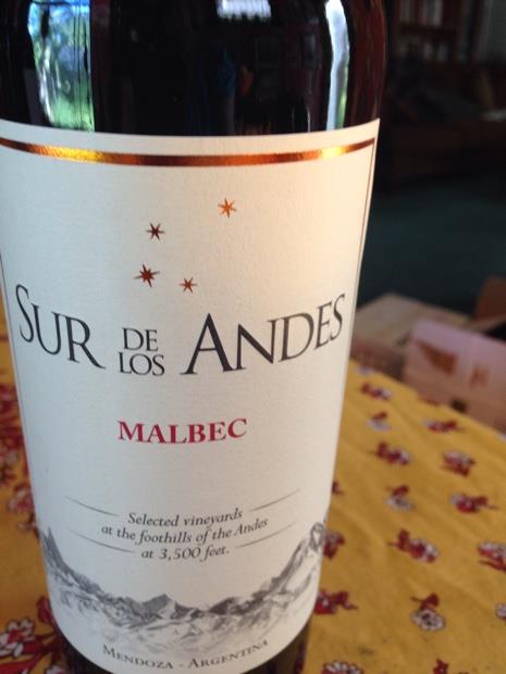 2013 Bodega Sur de los Andes Malbec, Argentina, Mendoza - CellarTracker