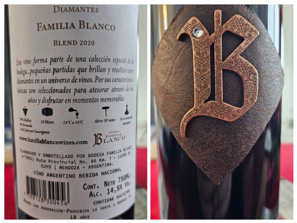 2020 Familia Blanco Diamantes Blend, Argentina, Mendoza, Lujan de Cuyo ...