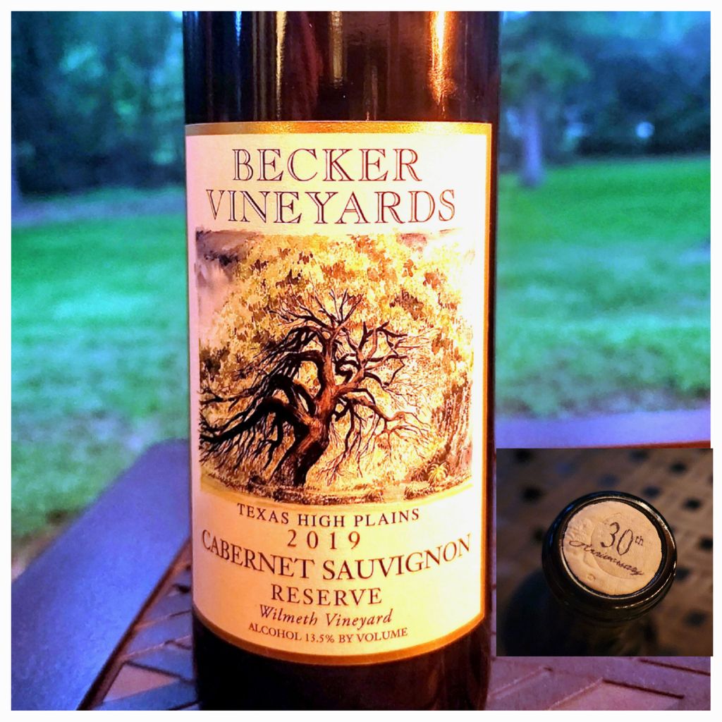 2019 Becker Vineyards Cabernet Sauvignon Reserve Wilmeth Vineyard, USA ...