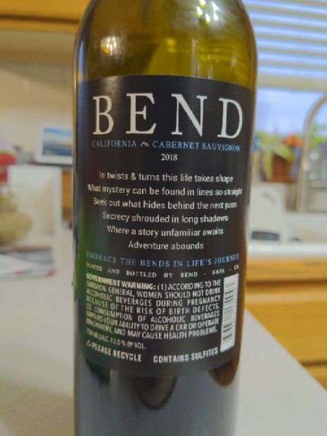 2018 Bend Cabernet Sauvignon, USA, California, Napa Valley - CellarTracker