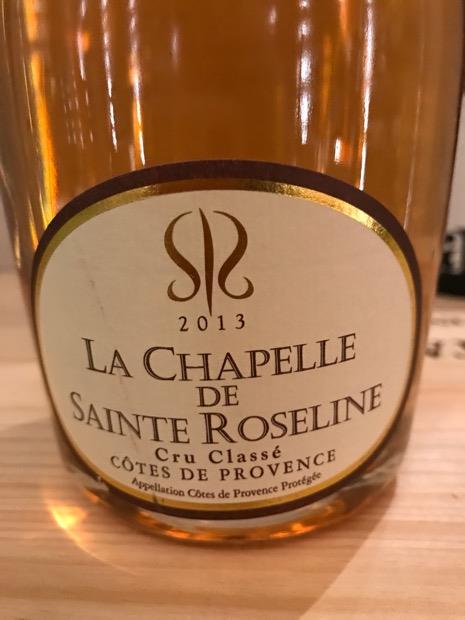 2013 Château Sainte Roseline Côtes de Provence Rosé La Chapelle Sainte ...