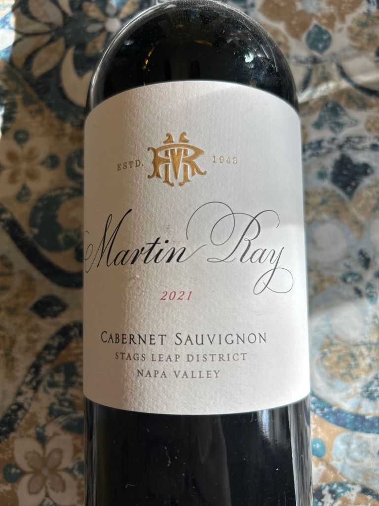 2021 Martin Ray Cabernet Sauvignon Reserve Stags Leap District, USA ...