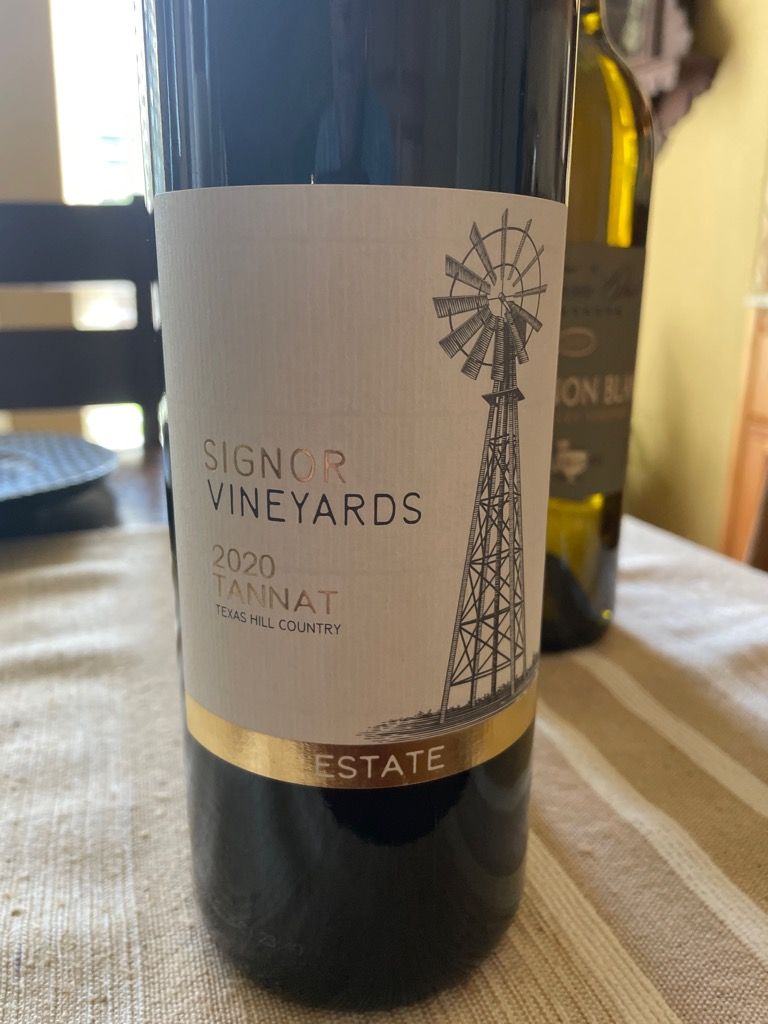 2020 Signor Vineyards Tannat Signor Estate, USA, Texas, Texas Hill ...