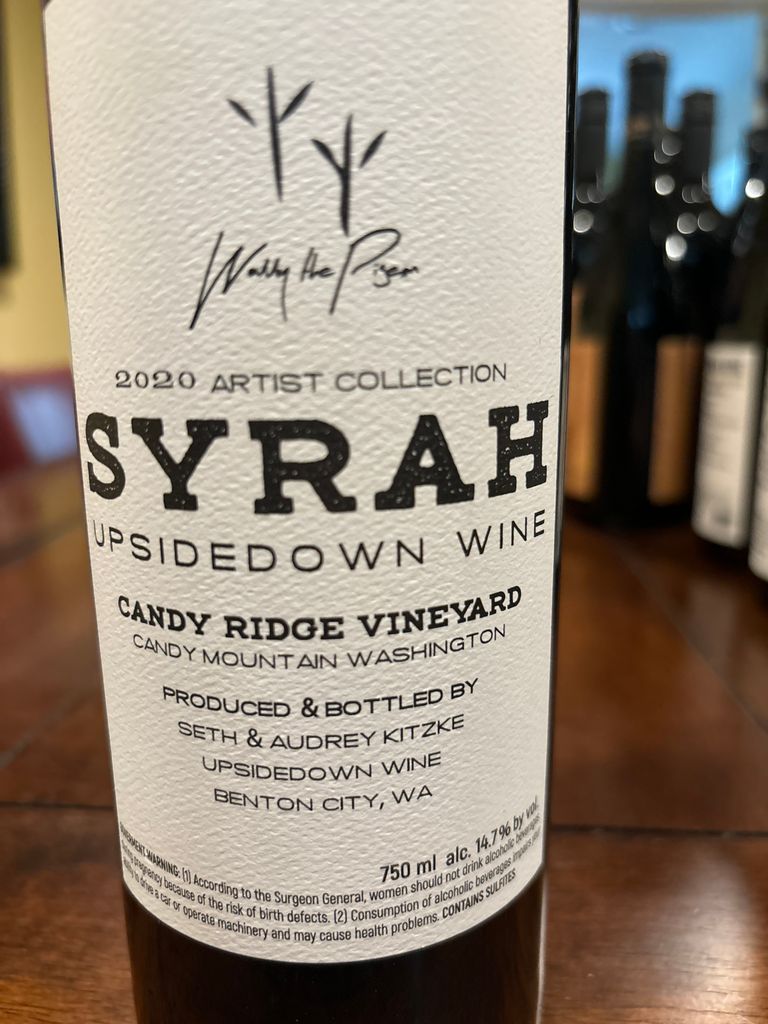 2022 UpsideDown Syrah The Artist Collection Candy Ridge Vineyard, USA ...