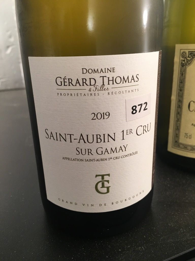 2019 Domaine Gérard Thomas & Filles Saint-Aubin 1er Cru Sur Gamay ...