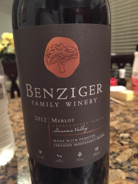 1995 Benziger Family Winery Merlot Sonoma Valley, USA, California ...