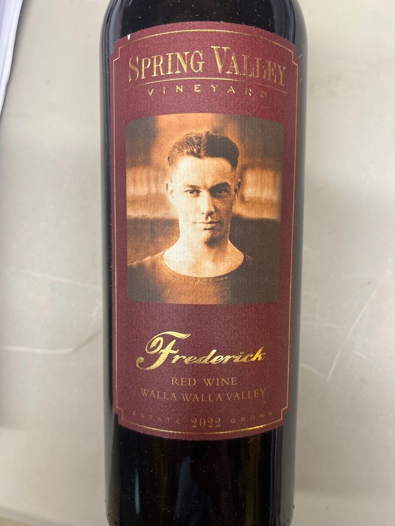 2022 Spring Valley Vineyard Frederick, USA, Washington, Columbia Valley ...
