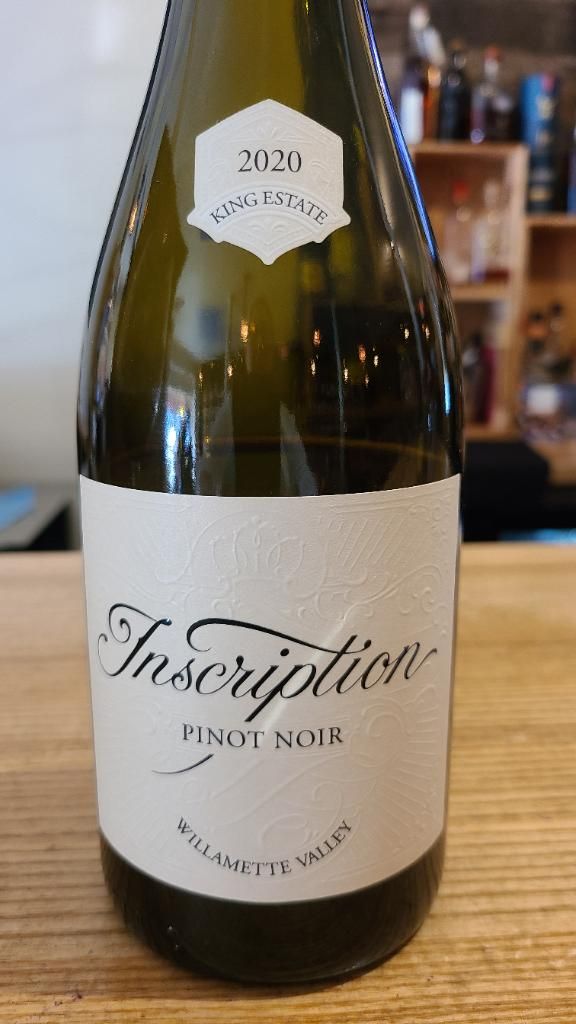 2020 King Estate Pinot Noir Inscription, USA, Oregon, Willamette Valley ...