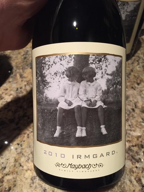 2010 Maybach Family Vineyards Pinot Noir Irmgard, USA, California ...