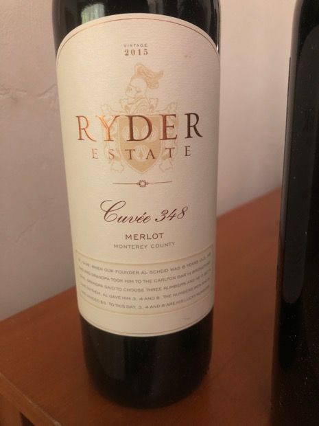 2015 Ryder Estate Merlot, USA, California, Central Coast, Monterey ...