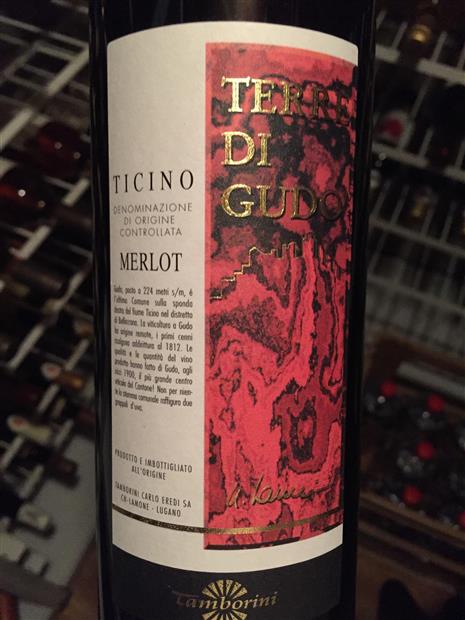 2009 Tamborini Merlot Terre di Gudo, Switzerland, Ticino - CellarTracker