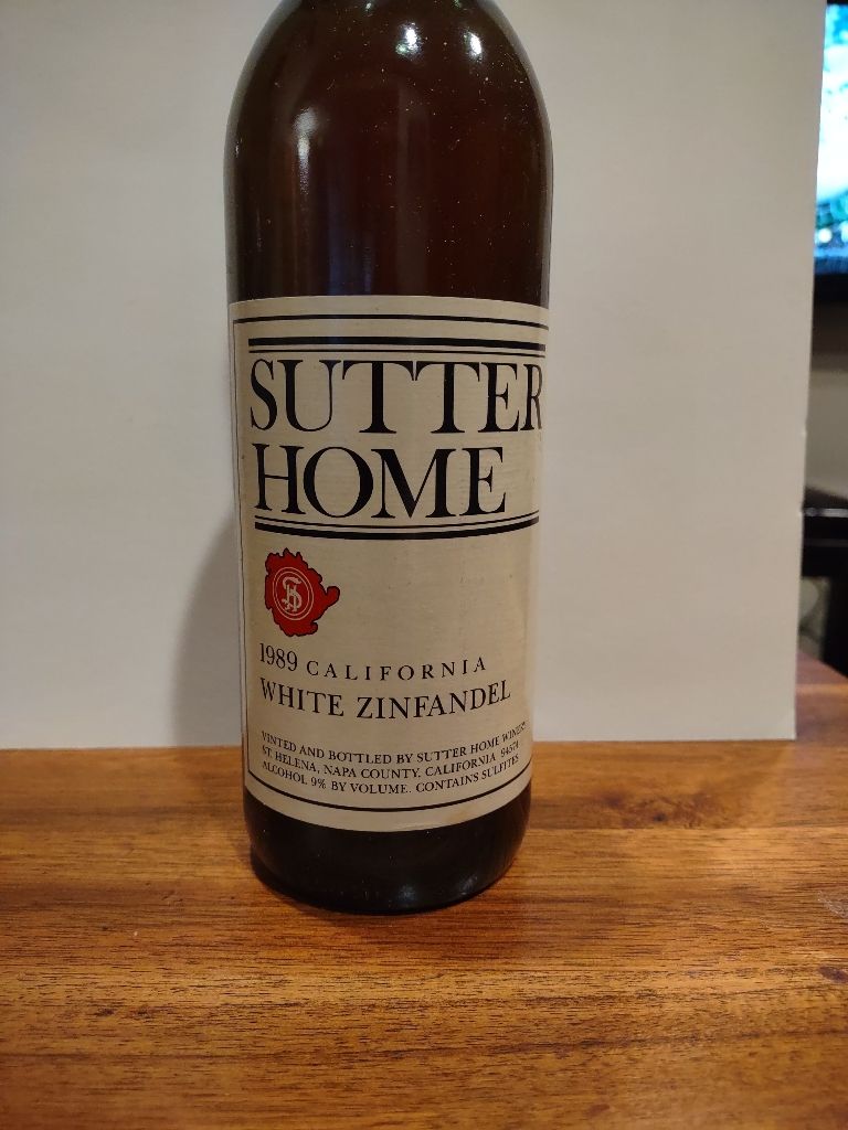 1989 Sutter Home Winery White Zinfandel, USA, California - CellarTracker