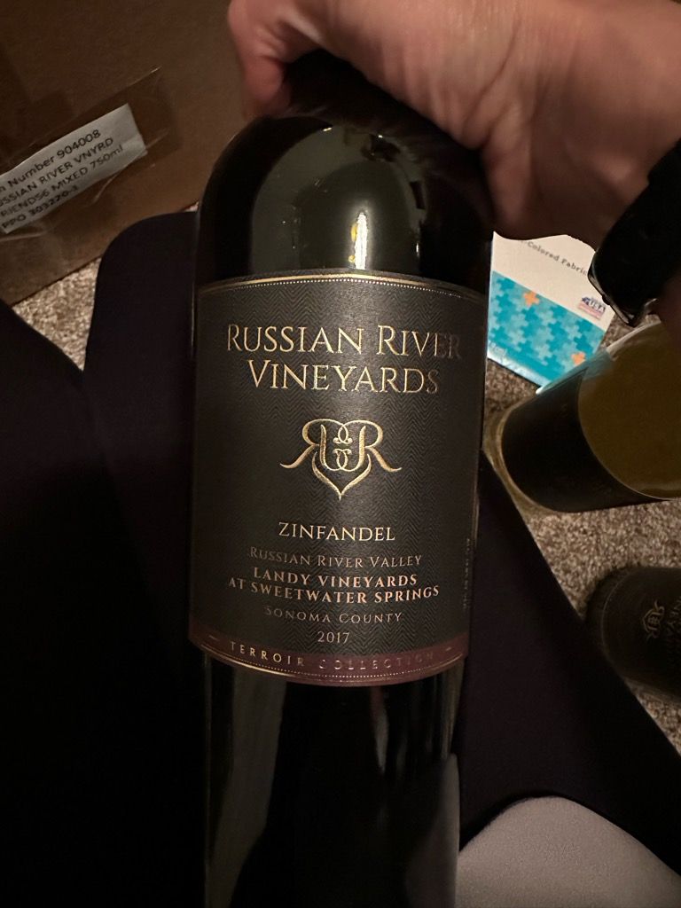 2017 Russian River Vineyards Zinfandel RRV Landy Vineyard at Sweetwater ...
