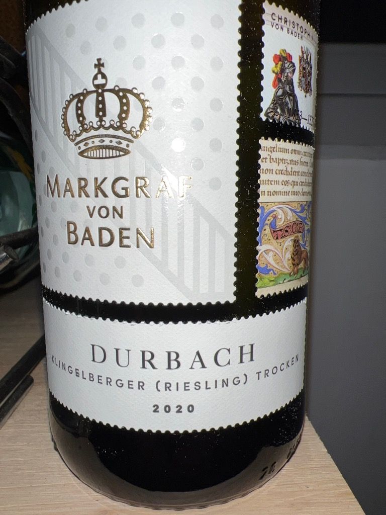 2020 Markgraf von Baden Durbacher Schloß Staufenberg Klingelberger ...