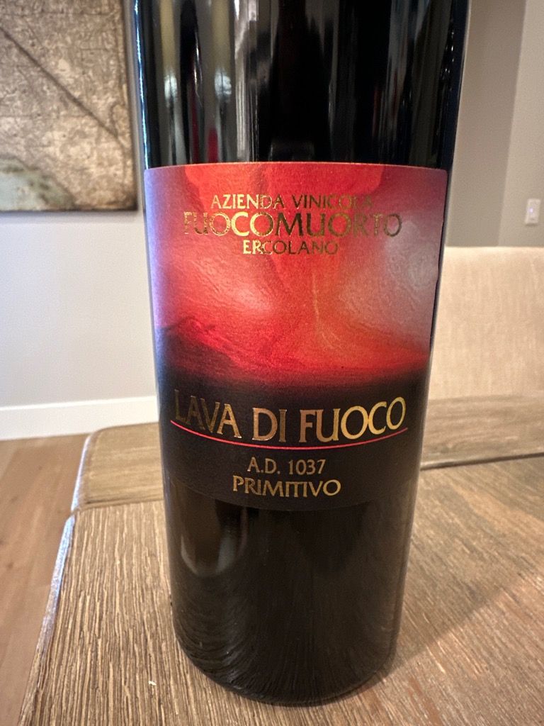 2019 Fuocomuorto Primitivo Lava di Fuoco, Italy, Campania, Campania IGT ...