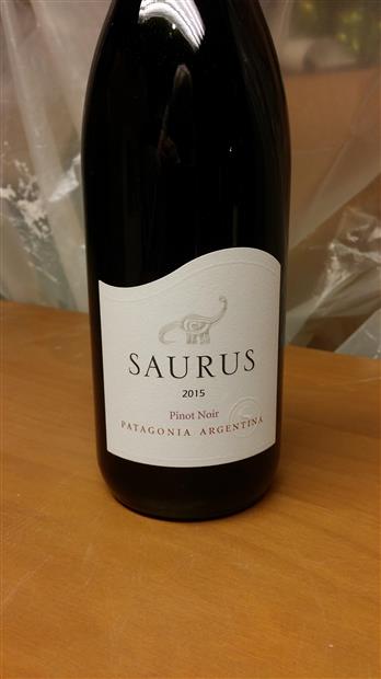 2015 Bodega Familia Schroeder Pinot Noir Saurus, Argentina, Patagonia ...