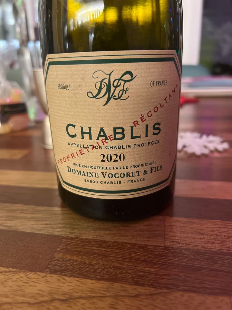 2020 Domaine Vocoret et Fils Chablis Vieilles Vignes, France, Burgundy ...