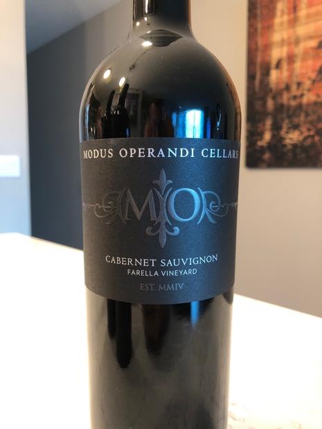 2015 Modus Operandi Cellars Cabernet Sauvignon Farella Vineyard, USA ...