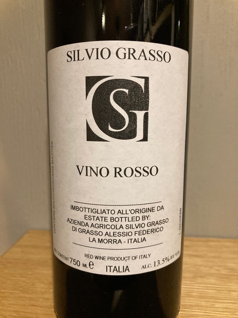 NV Silvio Grasso Vino Rosso Vino da Tavola, Italy, Piedmont, Vino da ...