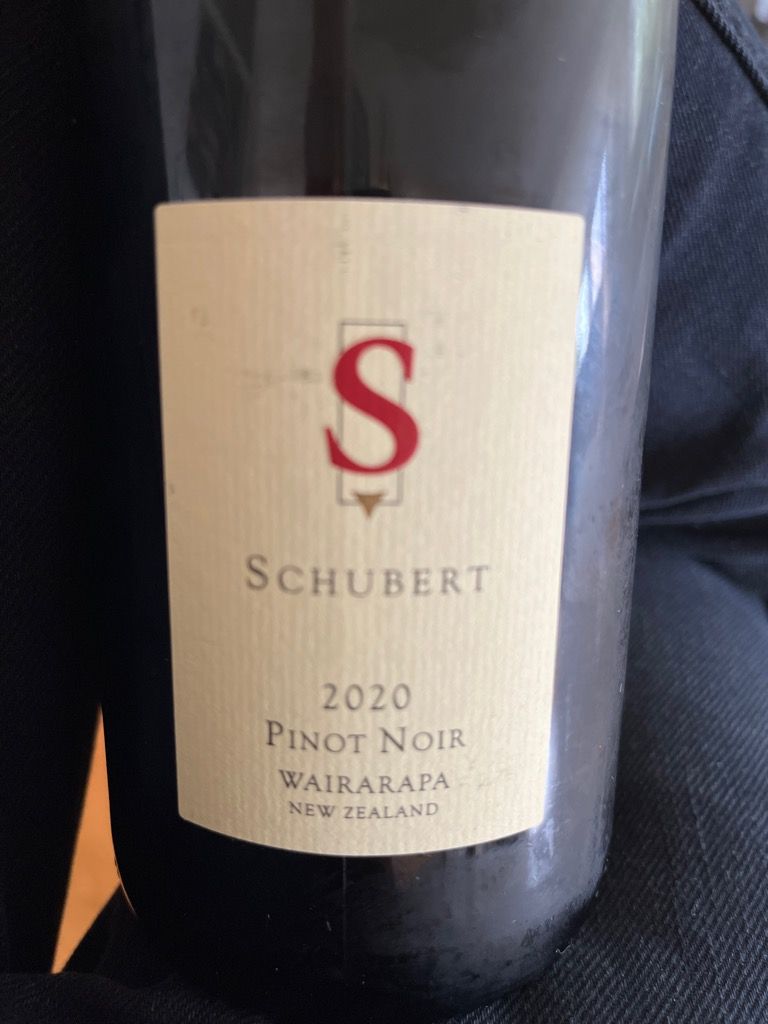 2020 Schubert Pinot Noir, New Zealand, North Island, Wairarapa ...