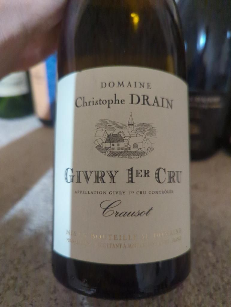 2022 Christophe Drain Givry 1er Cru Crausot Blanc, France, Burgundy, Côte Chalonnaise, Givry 1er ...