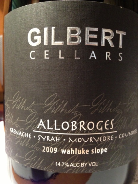 2009 Gilbert Cellars Allobroges, USA, Washington, Columbia Valley ...