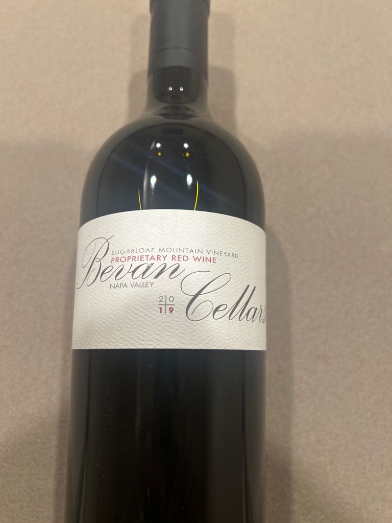 2016 Bevan Cellars Proprietary Red Sugarloaf Mountain Vineyard, USA ...