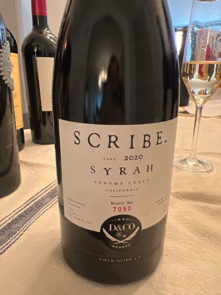 2022 Scribe Syrah Scribe Atlas East, USA, California, Napa Valley ...