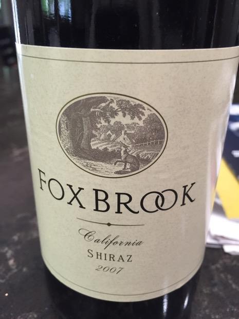 2010 Fox Brook Winery Shiraz, USA, California - CellarTracker