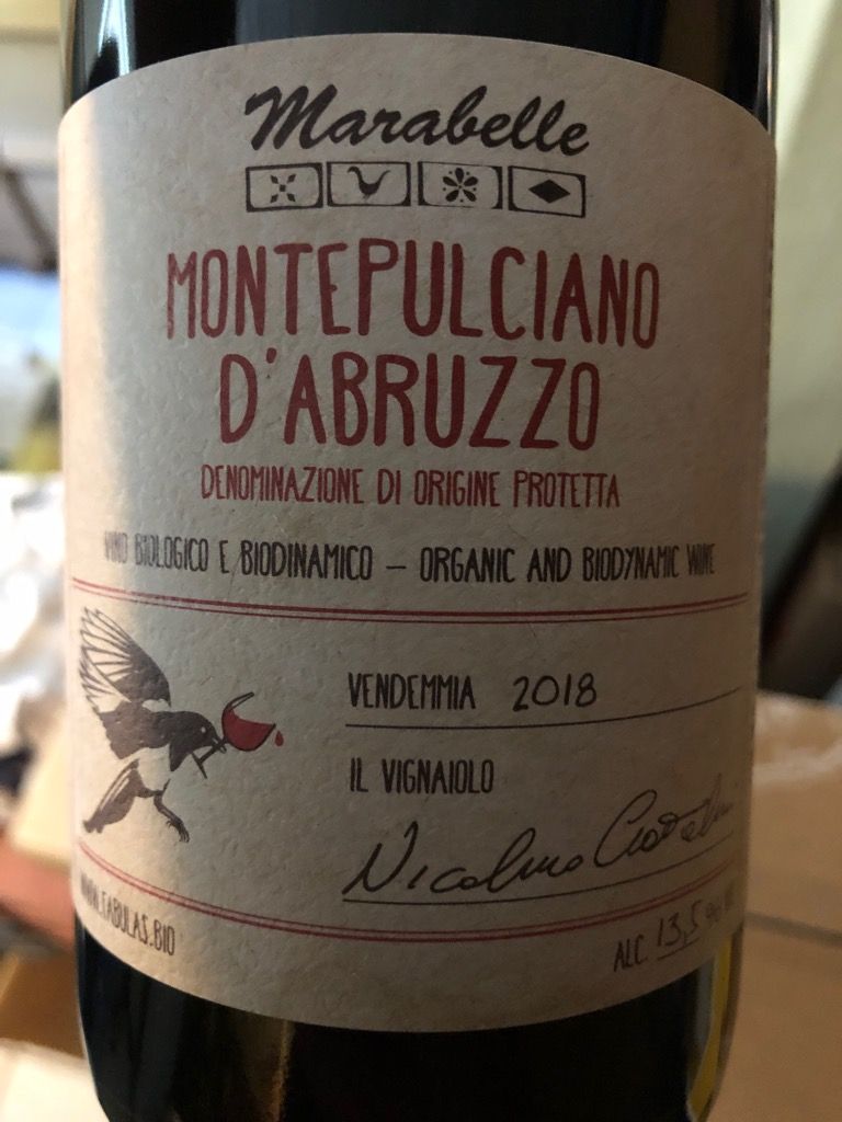 2018 Marabelle Montepulciano d'Abruzzo, Italy, Abruzzi, Montepulciano d ...