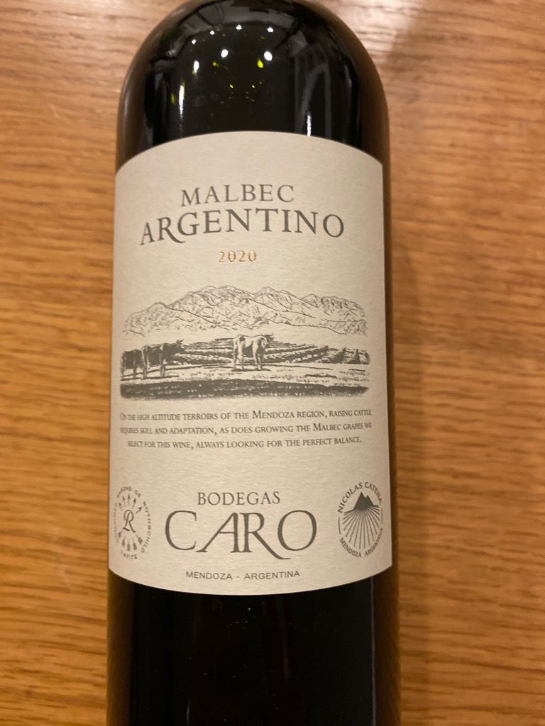 2020 Bodegas Caro (Barons de Rothschild / Catena) Malbec Argentino ...