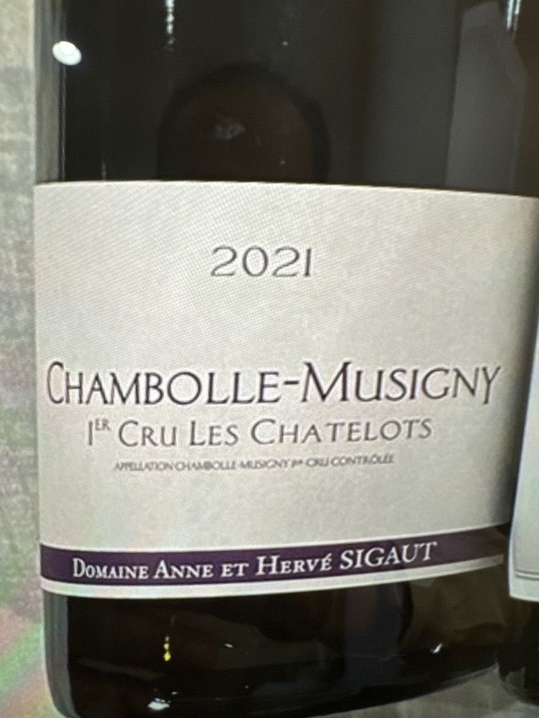 2022 Domaine Anne et Hervé Sigaut Chambolle-Musigny 1er Cru Les ...