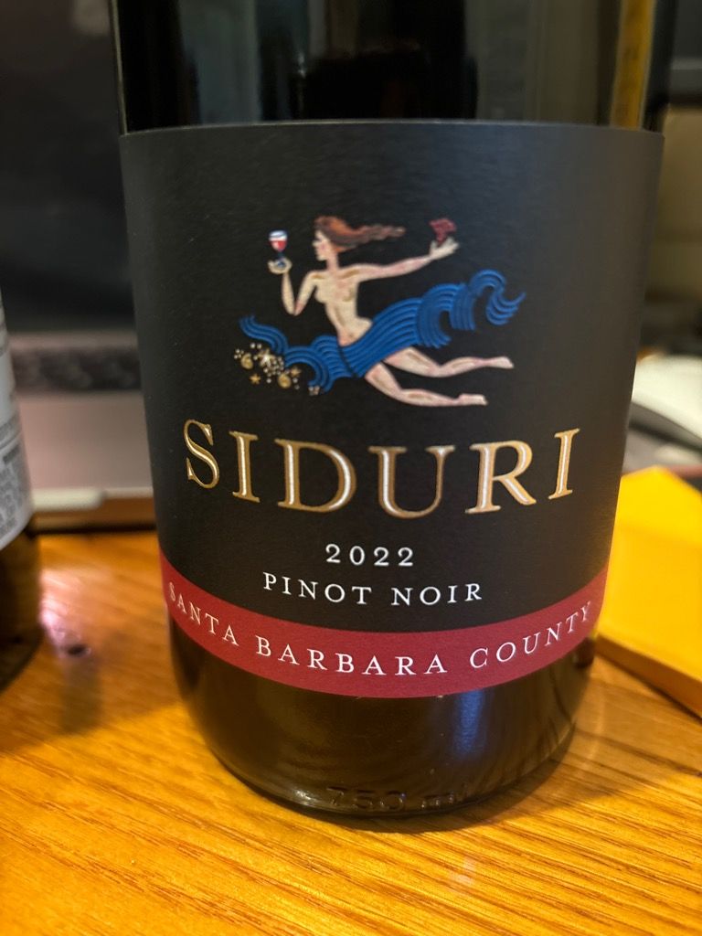 2022 Siduri Pinot Noir Santa Barbara County, USA, California, Central ...