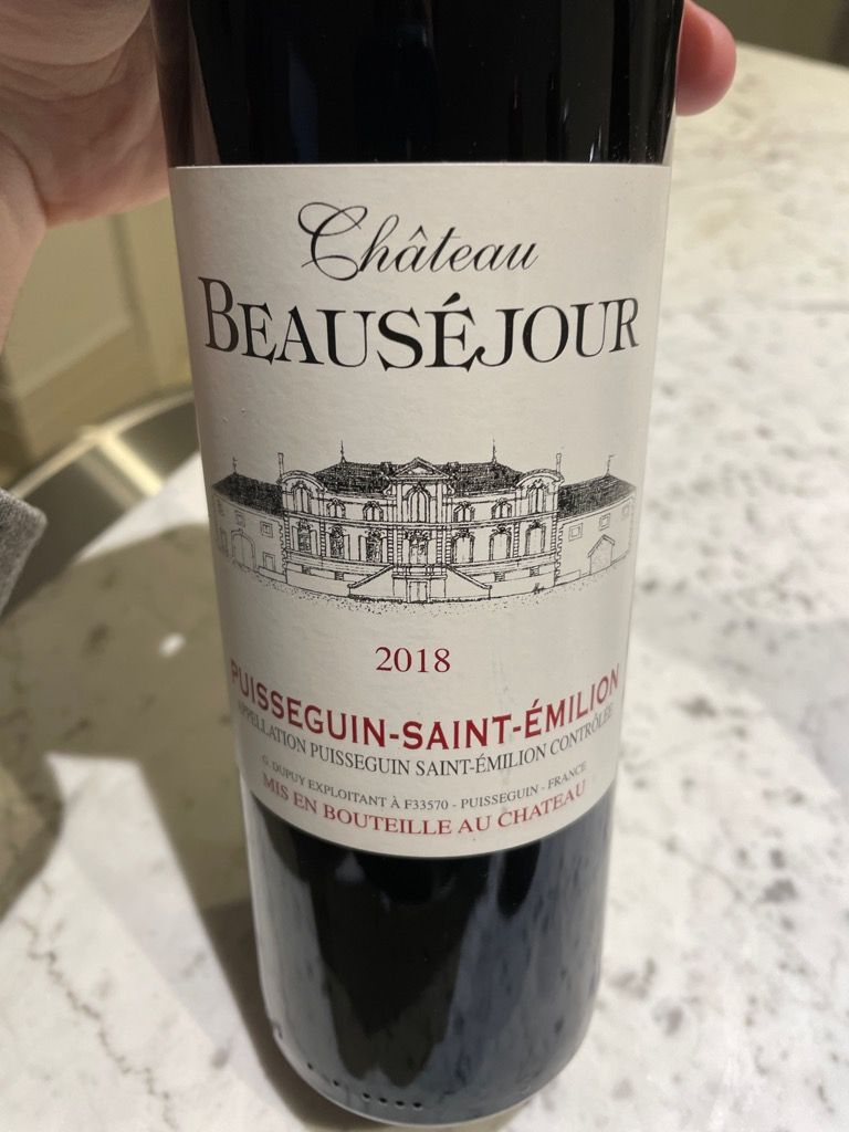 2018 Château Beausejour Bassac Puisseguin-St. Émilion, France, Bordeaux ...