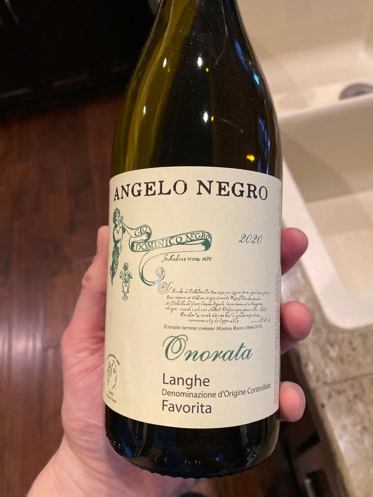 2020 Angelo Negro e Figli Langhe Favorita Onorata, Italy, Piedmont ...