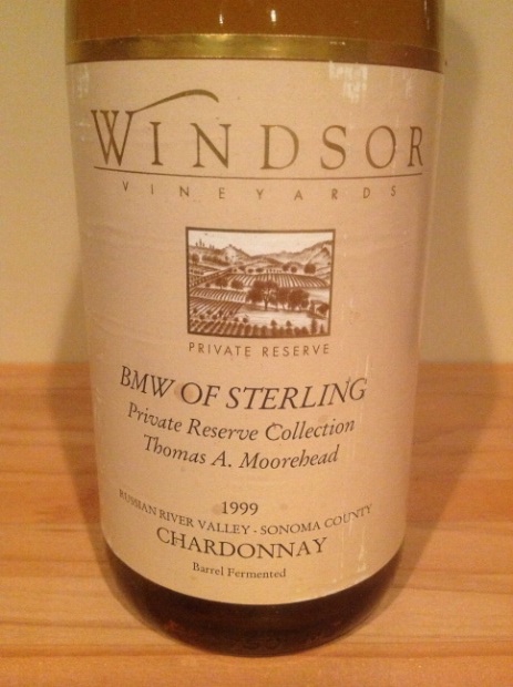 1989 Windsor Vineyards Chardonnay Private Reserve, USA, California ...