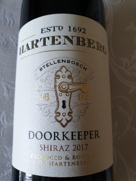 2017 Hartenberg Shiraz Doorkeeper, South Africa, Coastal Region ...