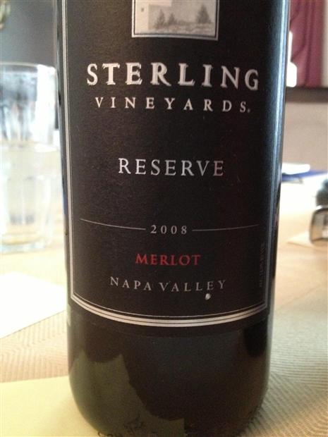 2008 Sterling Vineyards Merlot Reserve, USA, California, Napa Valley ...