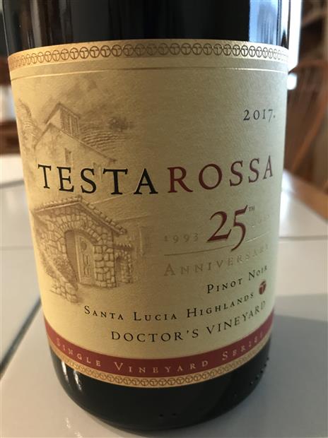 2017 Testarossa Pinot Noir Doctor's Vineyard, USA, California, Central ...