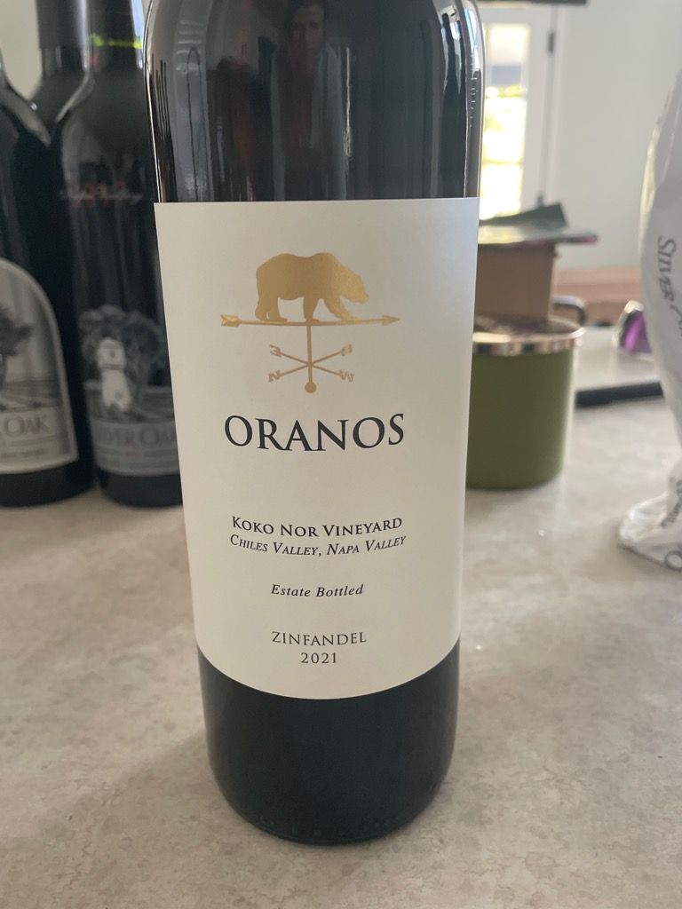 2021 Oranos Zinfandel Koko Nor Vineyard, USA, California, Napa Valley ...