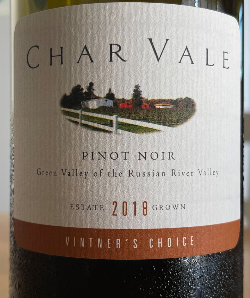 2018 Char Vale Pinot Noir Vintner's Choice, USA, California, Sonoma ...
