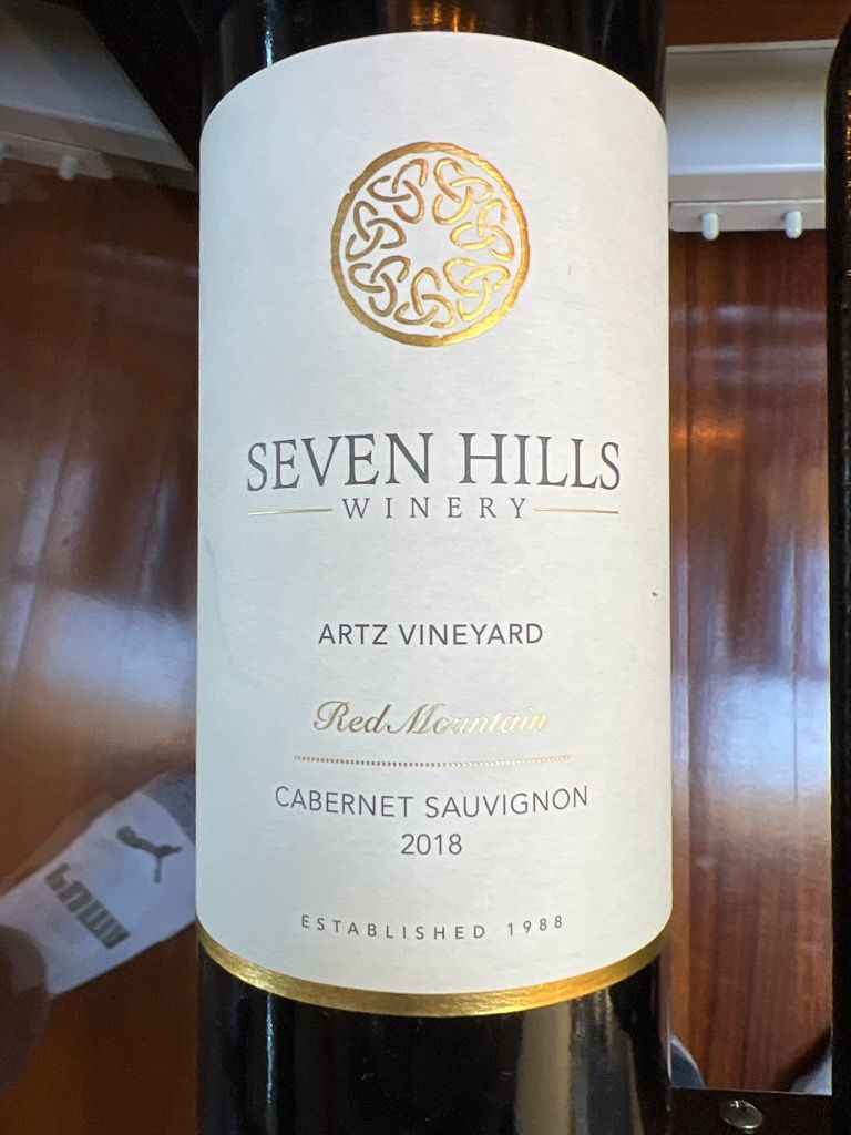 2018 Seven Hills Winery Cabernet Sauvignon Artz Vineyard, USA, Washington, Columbia Valley, Red ...
