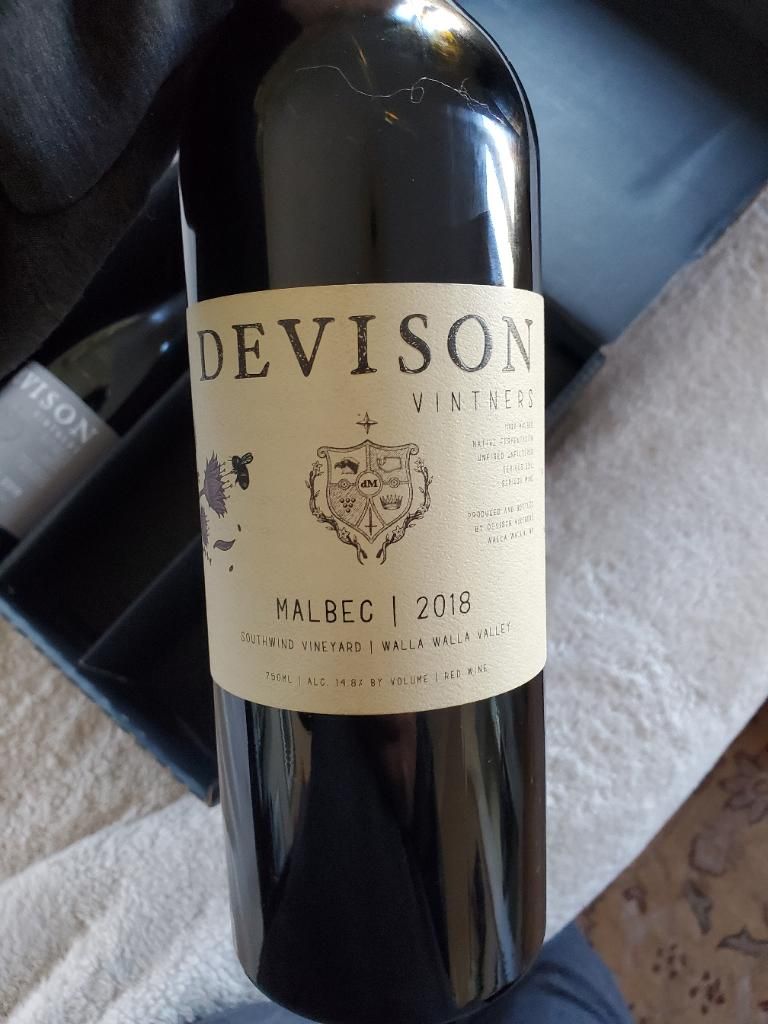 2018 Devison Vintners Malbec Southwind Vineyard Estate, USA, Washington ...