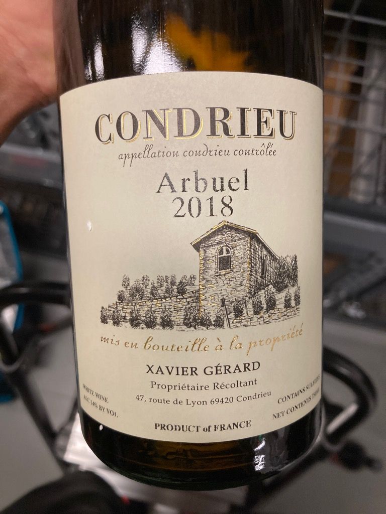 2018 Xavier Gerard Condrieu L'Arbuel, France, Rhône, Northern Rhône ...