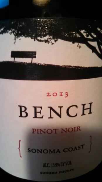 2013 Bench Pinot Noir Sonoma Coast, USA, California, Sonoma County ...