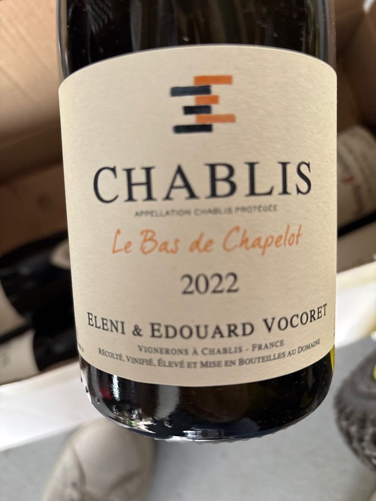 2022 Domaine Eleni et Edouard Vocoret Chablis Le Bas de Chapelot ...