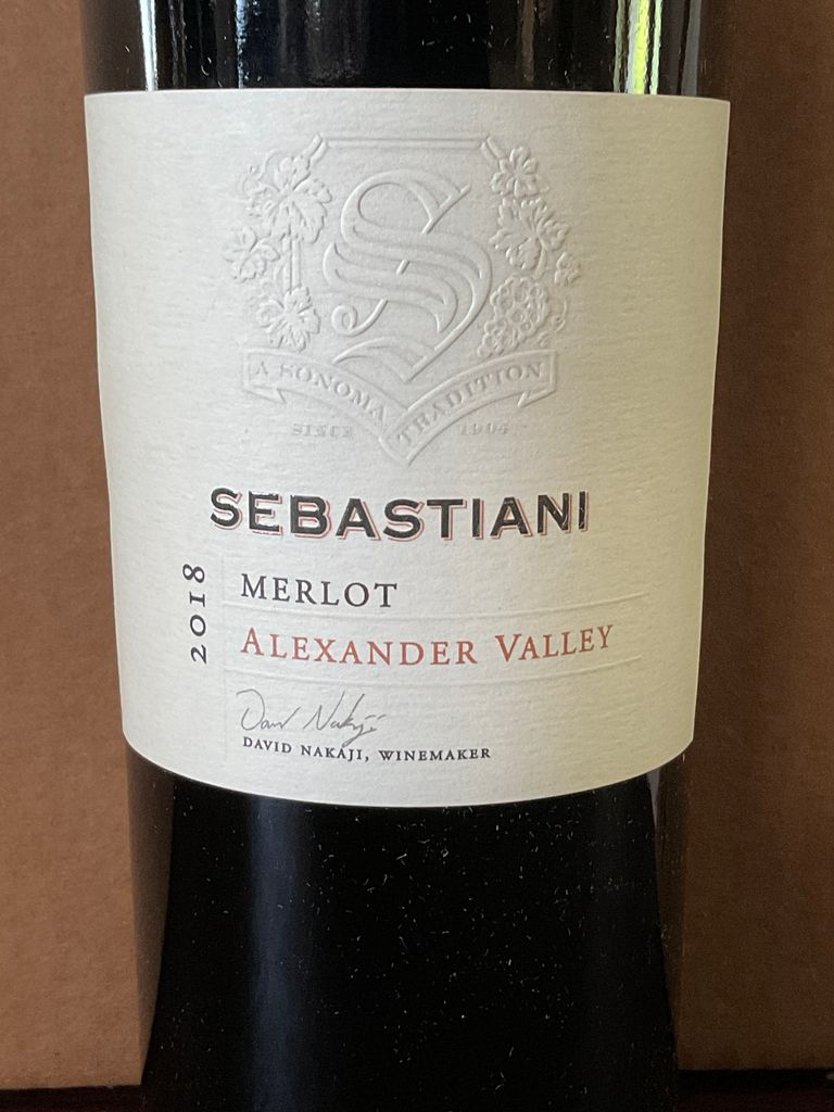 2018 Sebastiani Vineyards & Winery Merlot Alexander Valley, USA ...
