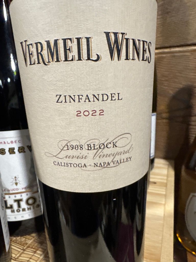2022 Vermeil Wines Zinfandel Luvisi "1908" Vineyard, USA, California ...